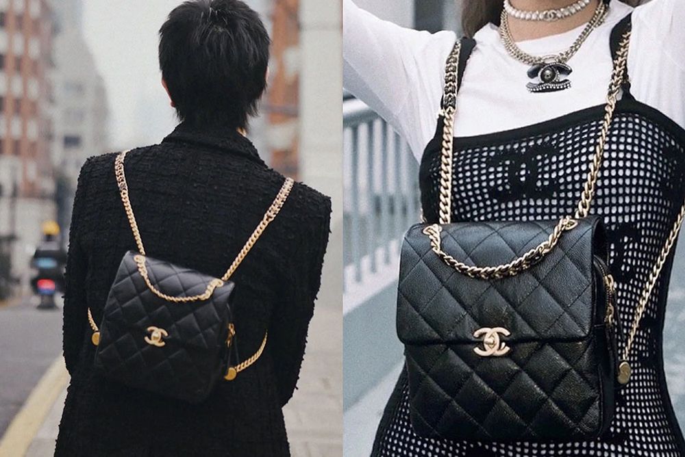 chanel style backpack